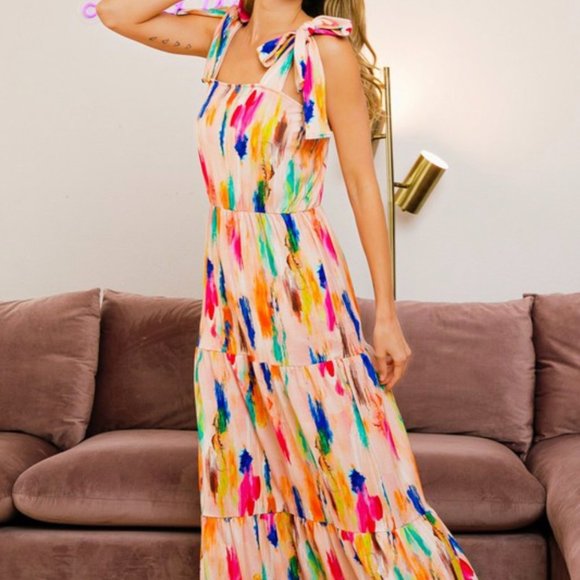 BiBi | Dresses | Colorful Tiered Maxi Dress | Poshmark